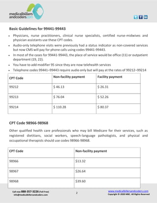 Billing for Audio-only Telehealth | PDF