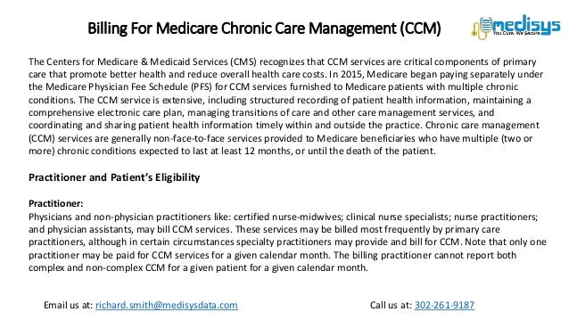 Billing for medicare chronic care management (ccm) | PDF