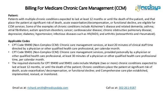 Billing for medicare chronic care management (ccm) | PDF