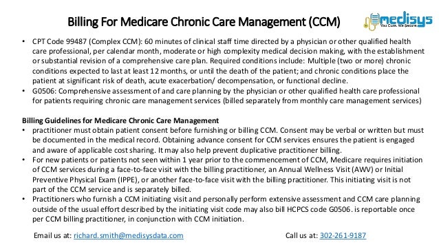 Billing for medicare chronic care management (ccm) | PDF