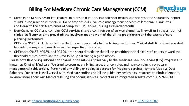 Billing for medicare chronic care management (ccm) | PDF