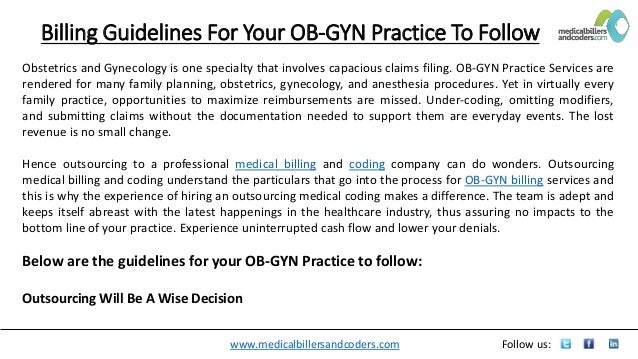 Billing Guidelines For Your OB-GYN Practice To Follow | PPT
