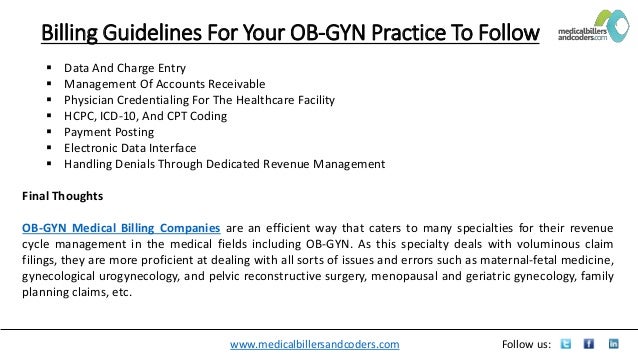 Billing Guidelines For Your OB-GYN Practice To Follow | PPT