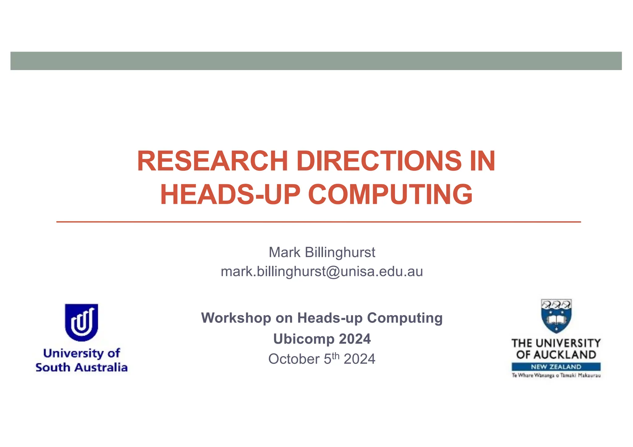 Research Directions in Heads-Up Computing | PDF