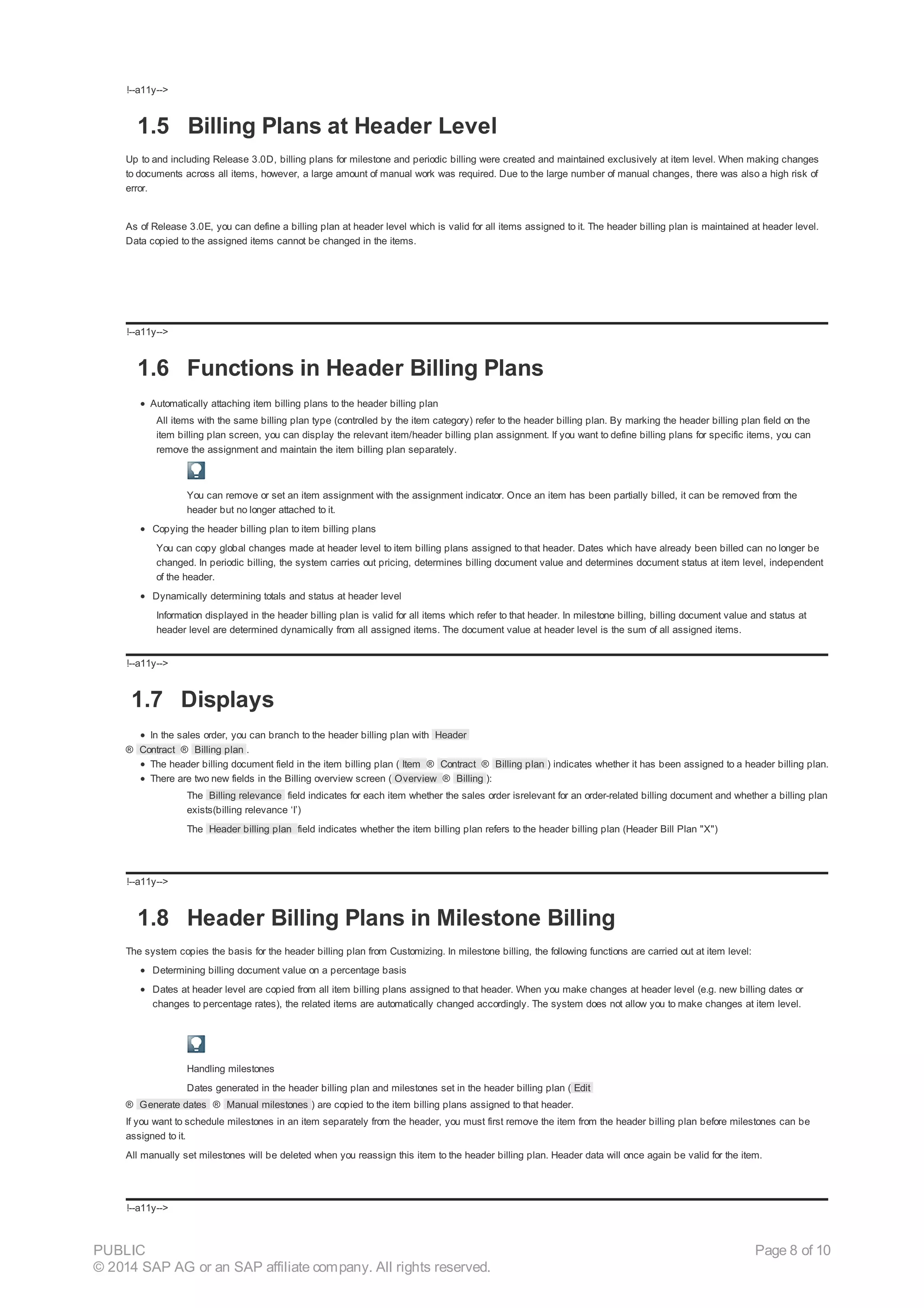Billing plan sap help | PDF