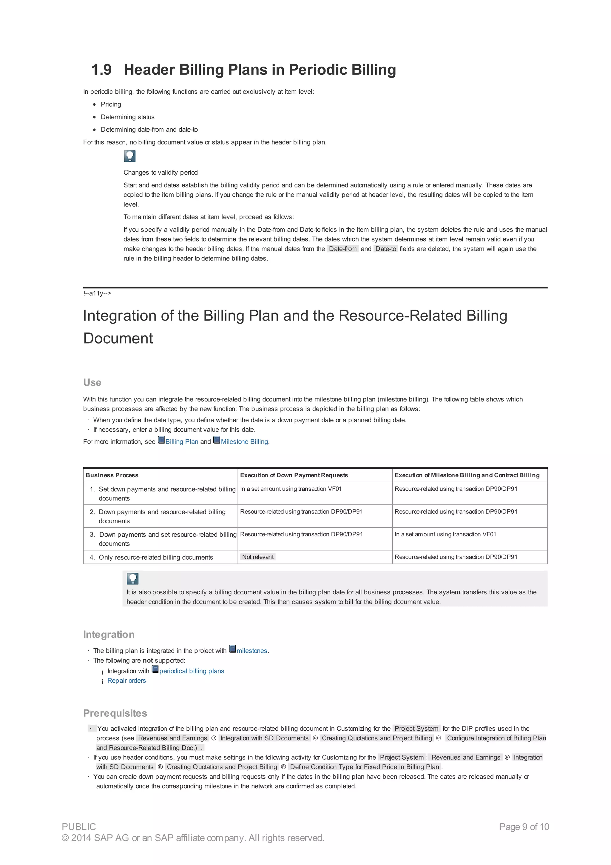 Billing plan sap help | PDF