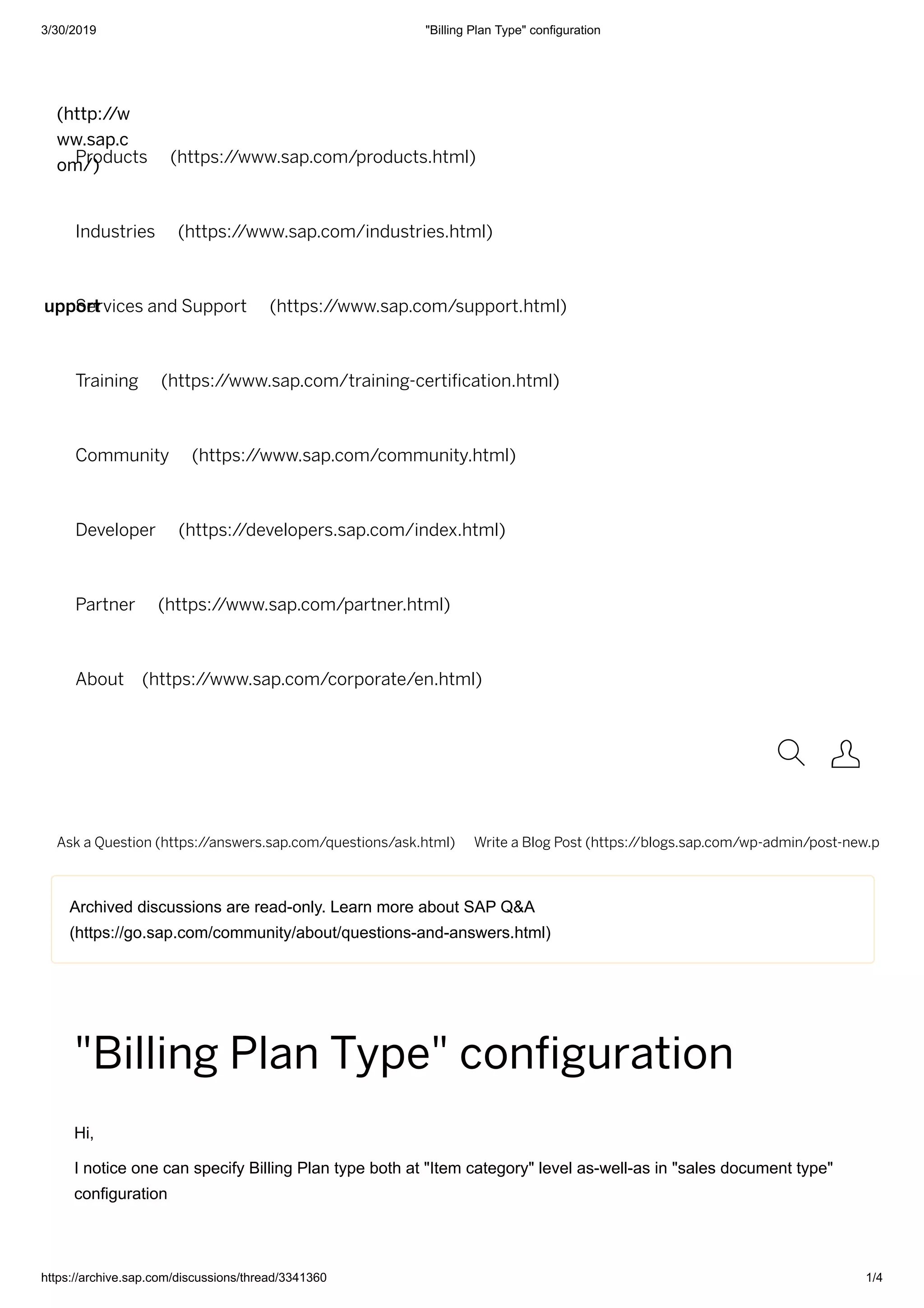 Billing plan type configuration | PDF
