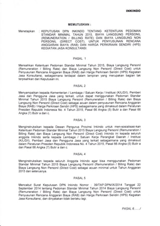 Billing rate inkindo_2015 | PDF