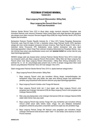 Billing rate inkindo_2015 | PDF