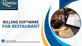 Billing Software For Restaurant - Romio Technologies.pptx