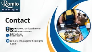 Billing Software For Restaurant - Romio Technologies.pptx