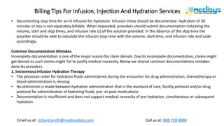 Billing Tips For Infusion, Injection And Hydration Services.pdf | Free Download
