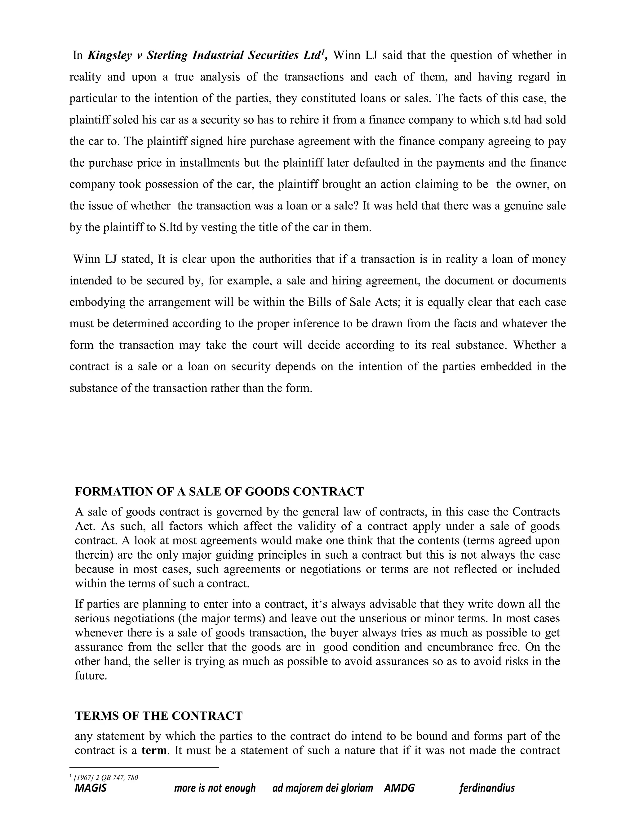 BILLION SALE OF GOODS IN UGANDA UNIVERSITY pdf | PDF