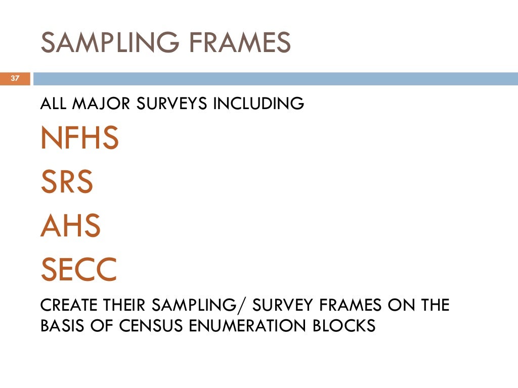 Sampling Frame