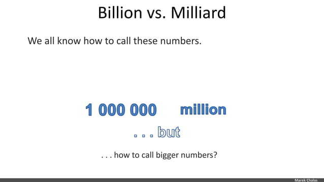 Billion Vs Milliard En Ppt