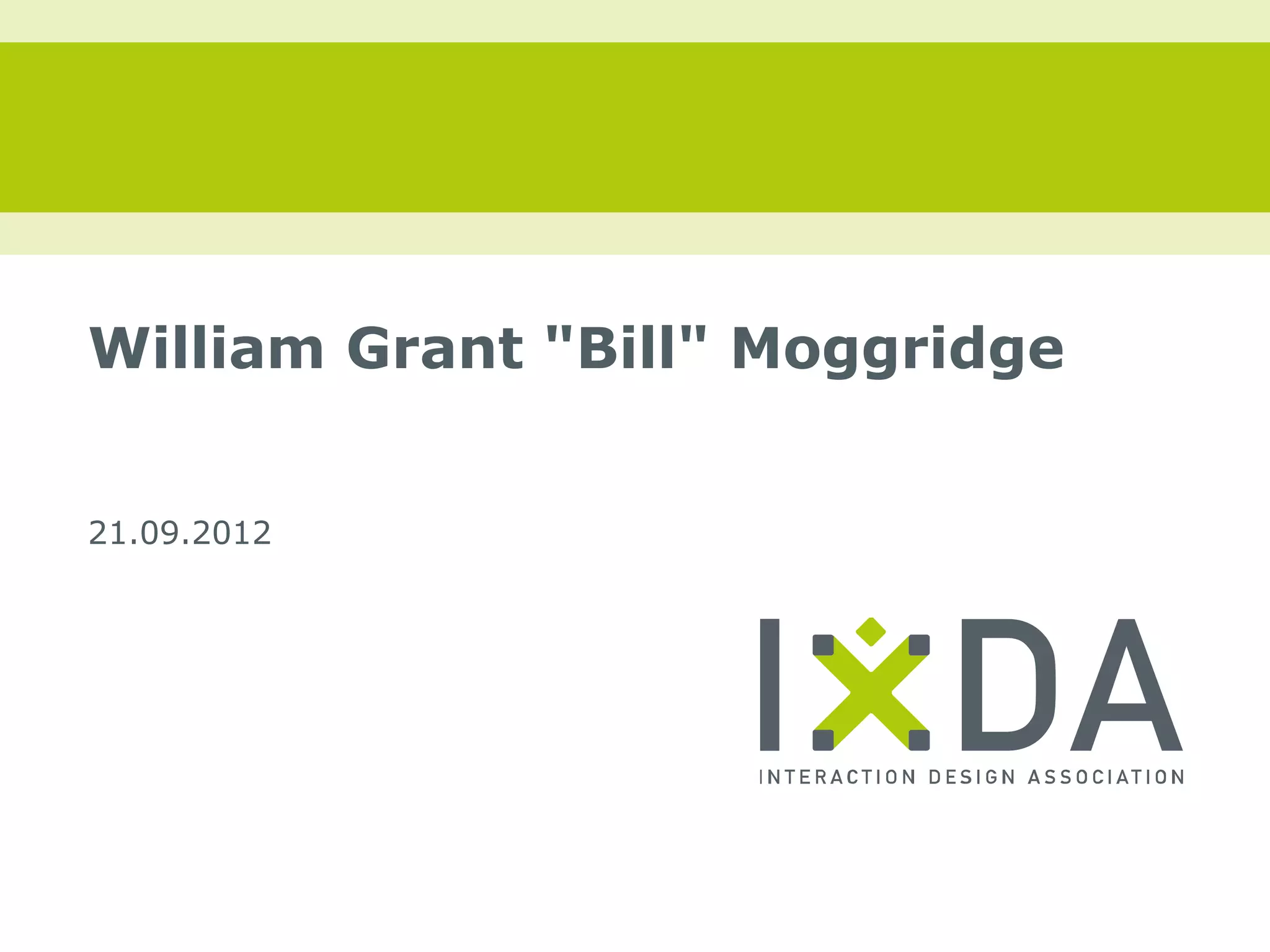 A tribute Bill Moggridge | PPTX