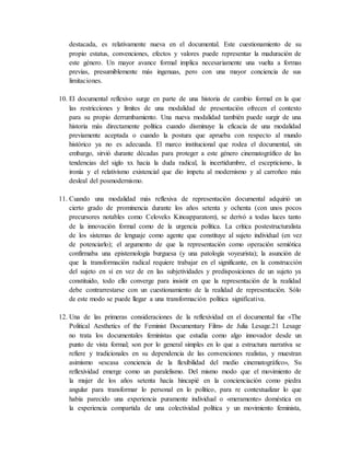 Bill nichols modalidad reflexiva | DOCX