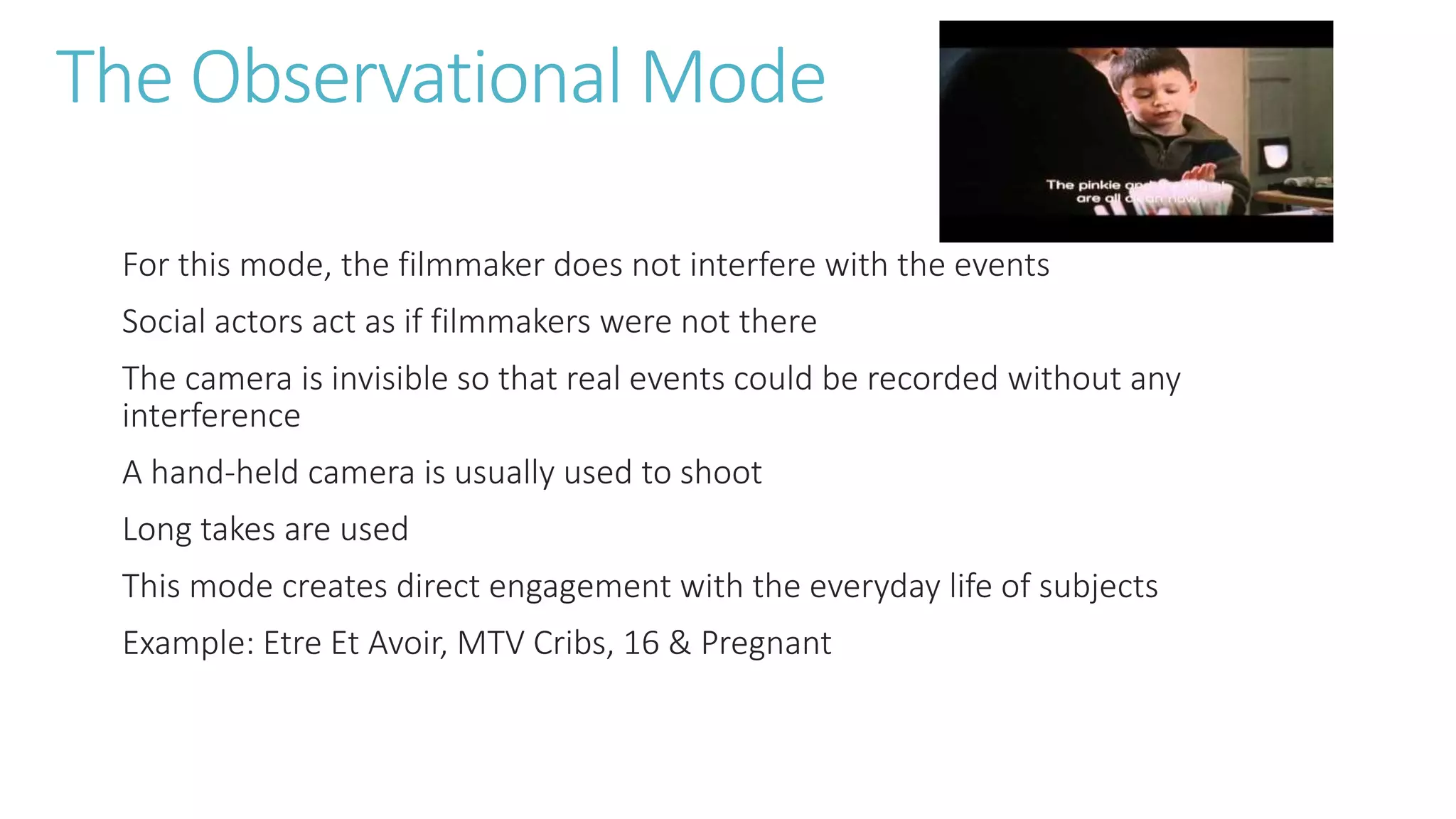 Bill Nichol’s Modes of Documentary | PPTX