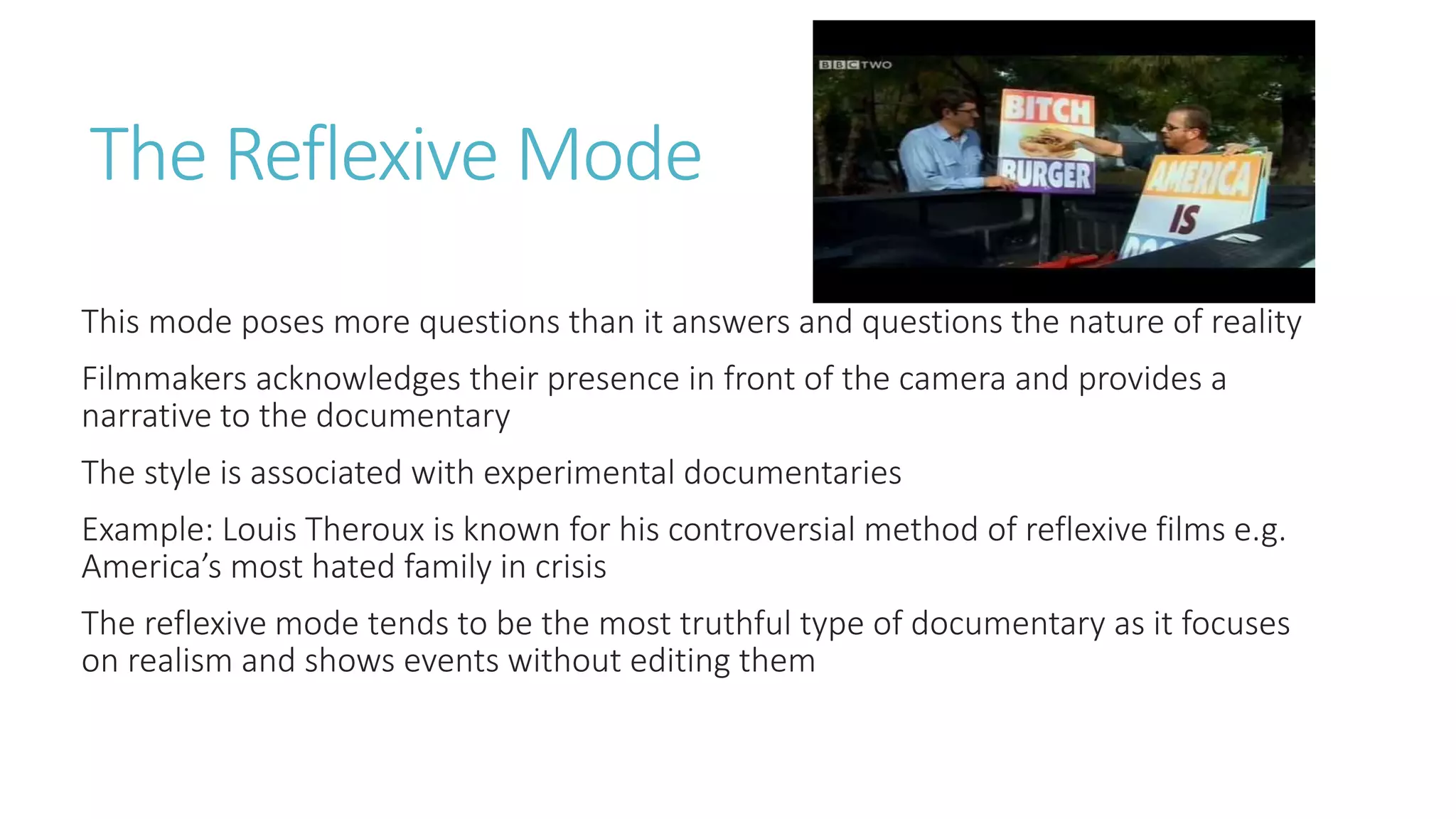 Bill Nichol’s Modes of Documentary | PPTX