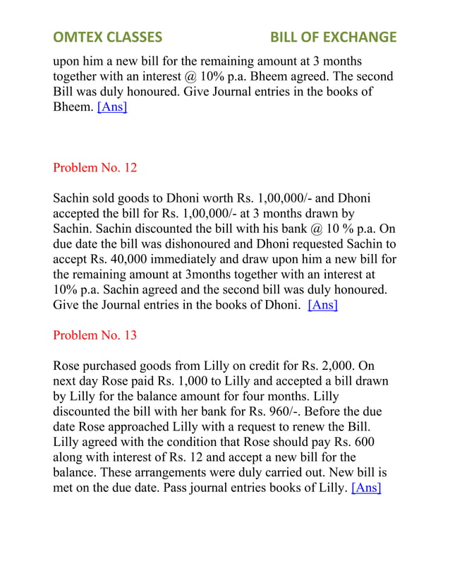 Bill of exchange | PDF