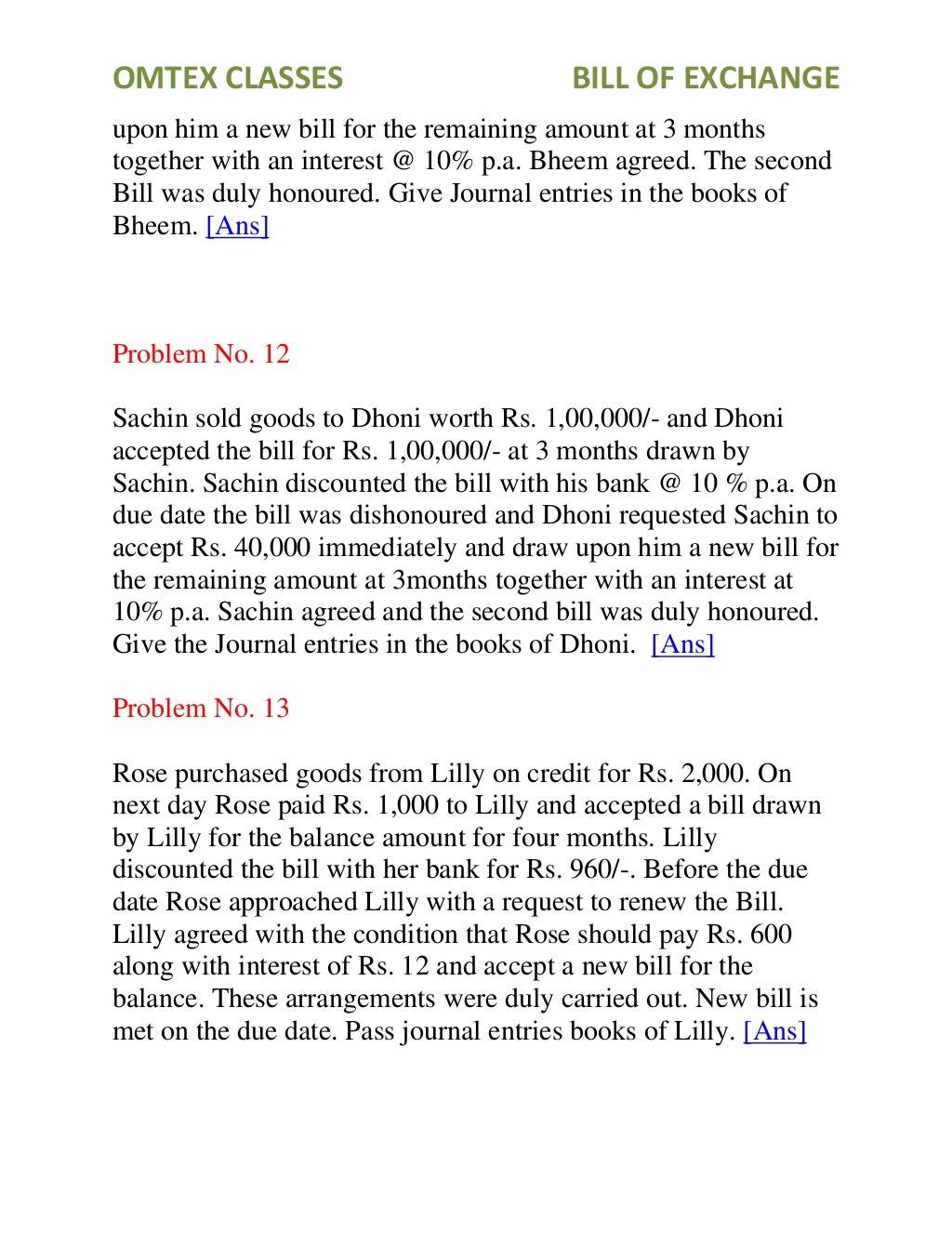 Bill Of Exchange bill-of-exchange