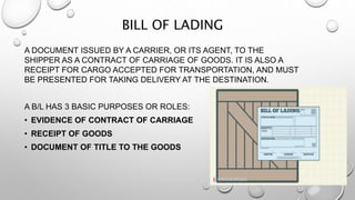 Bill of lading | PPTX