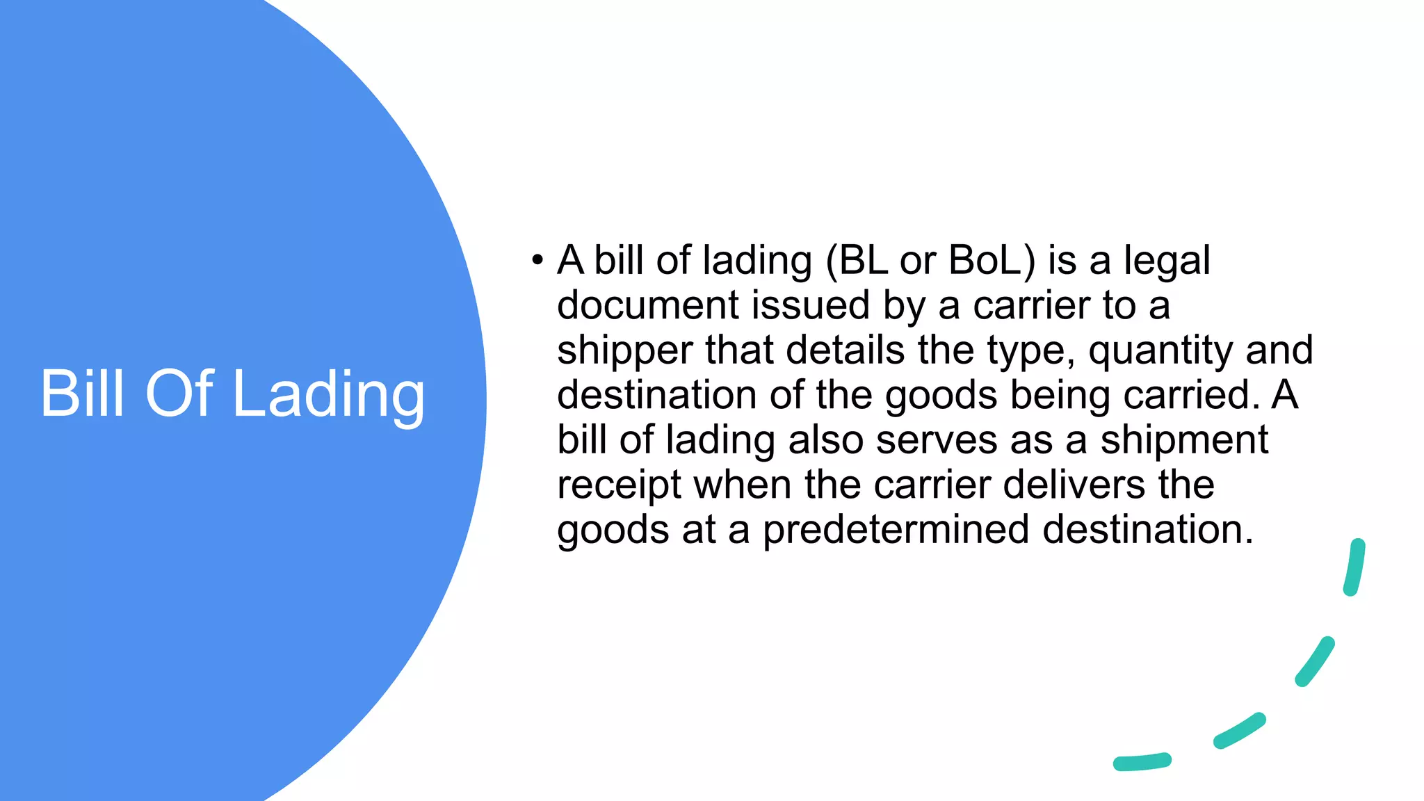 Bill of lading | PPTX