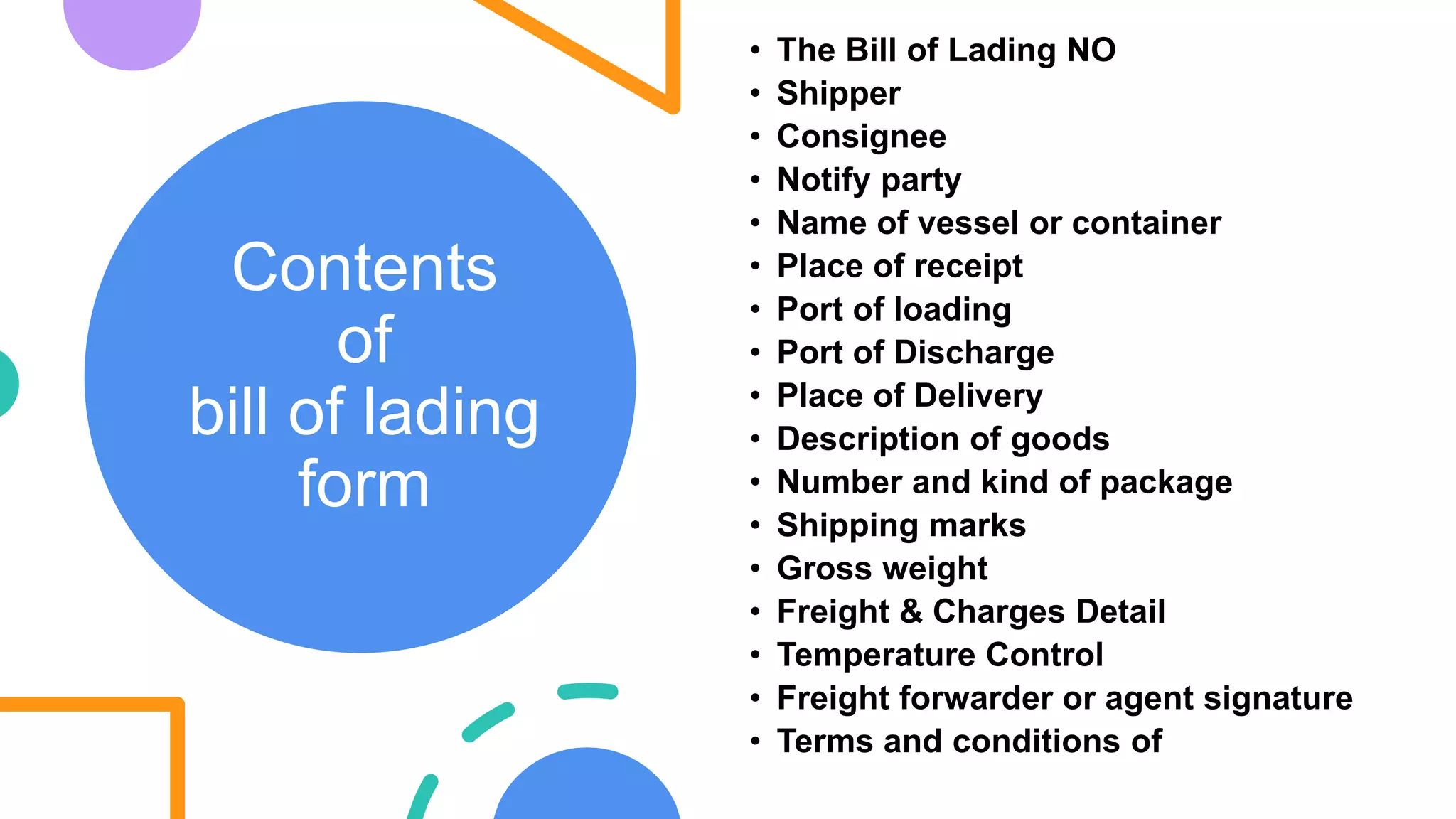 Bill of lading | PPTX