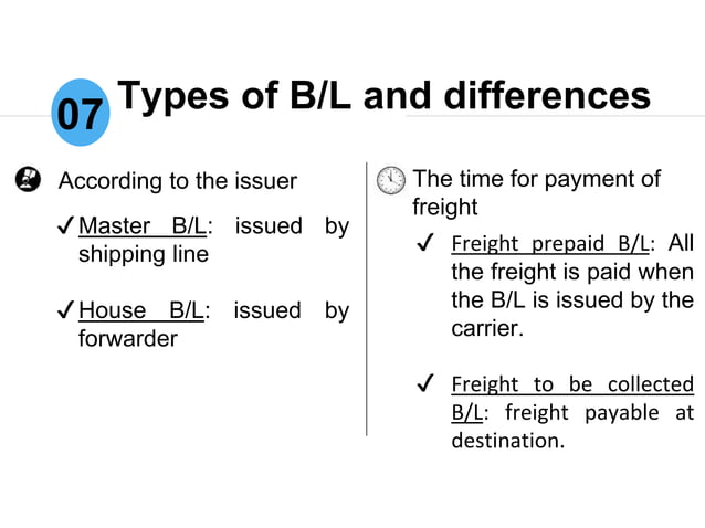 Bill of Lading transportaion how to read a bill | PPTX