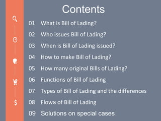 Bill of Lading transportaion how to read a bill | PPTX