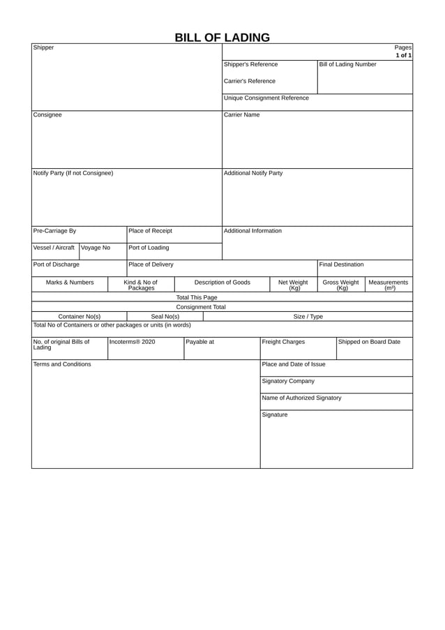 Bill of Lading.pdf ill of ladin ill of lading | PDF