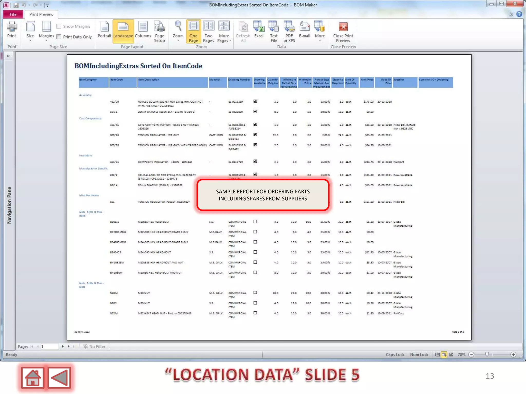 Bill Of Materials Database | PPSX