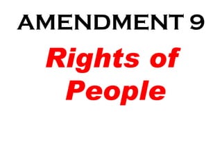 Amendment 9