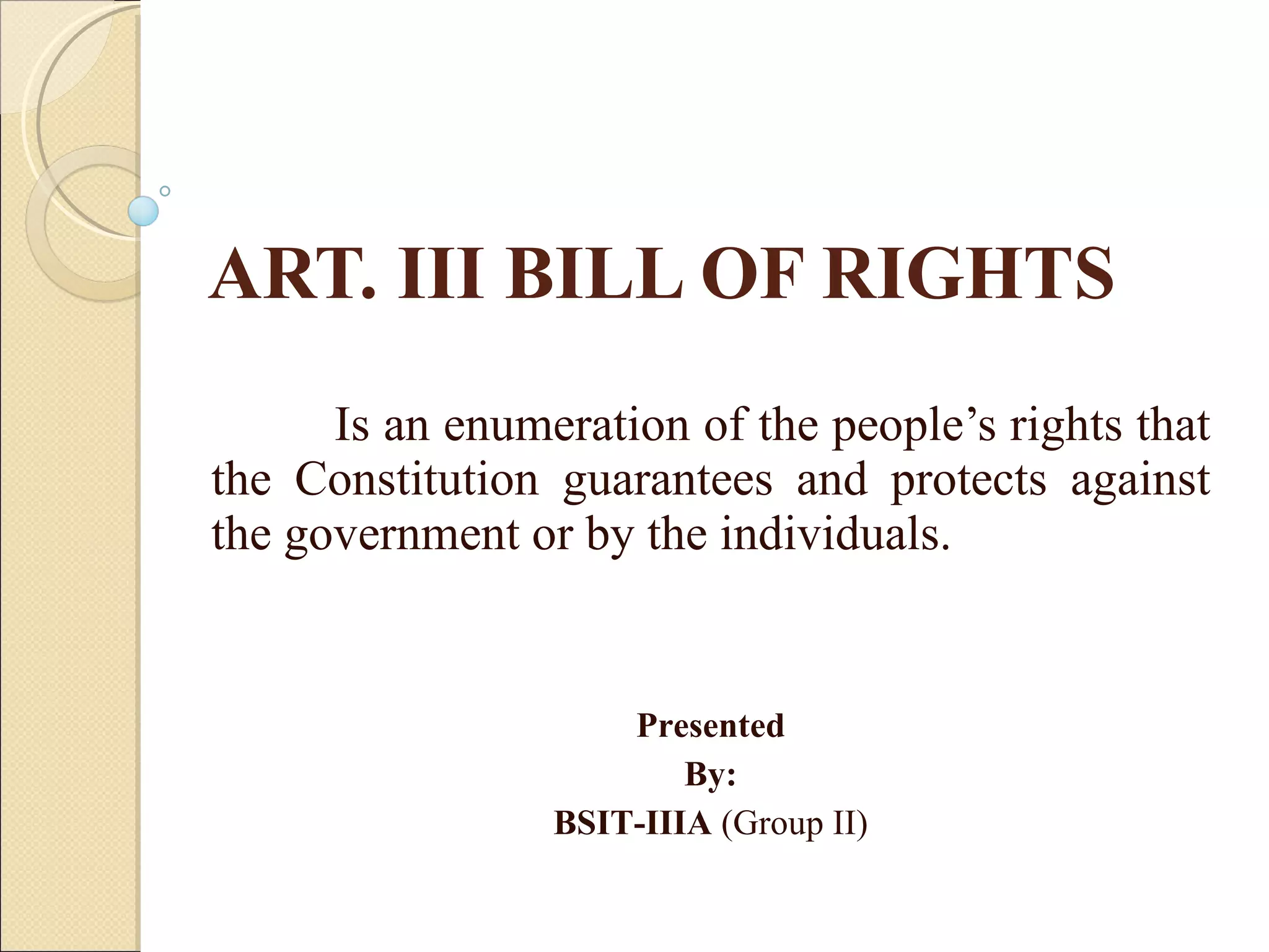 Bill of Rights | PPT