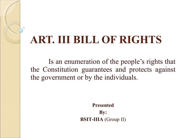 Bill of Rights | PPT