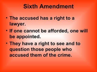 The Sixth Amendment Examples