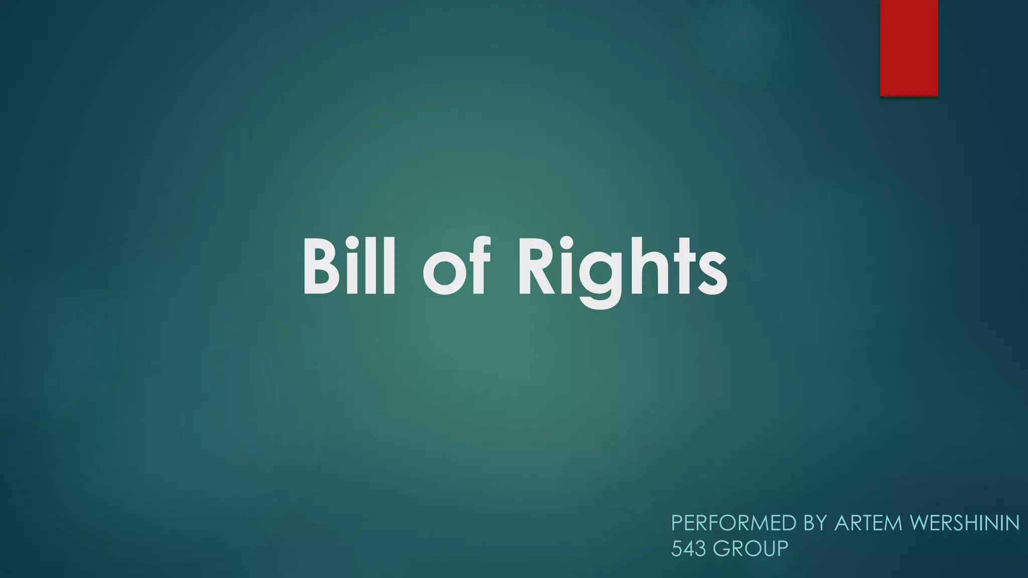 Bill of rights | PPTX
