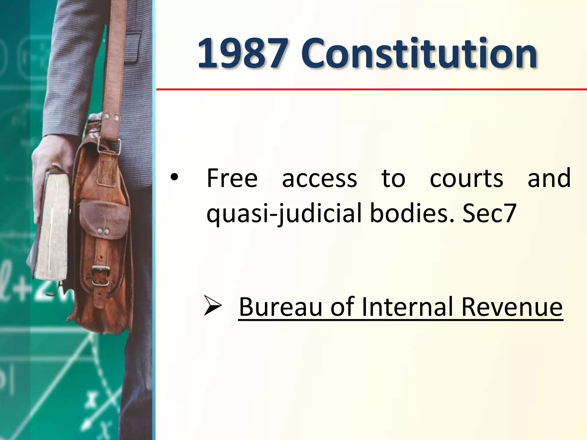 Bill of rights 1987 Constitution of the Philippines | PPTX