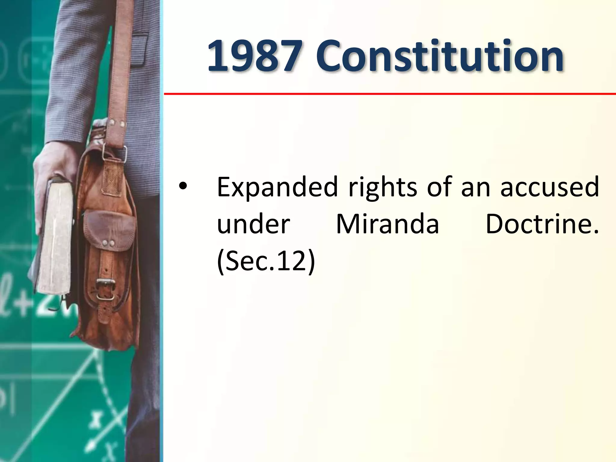 Bill of rights 1987 Constitution of the Philippines | PPTX