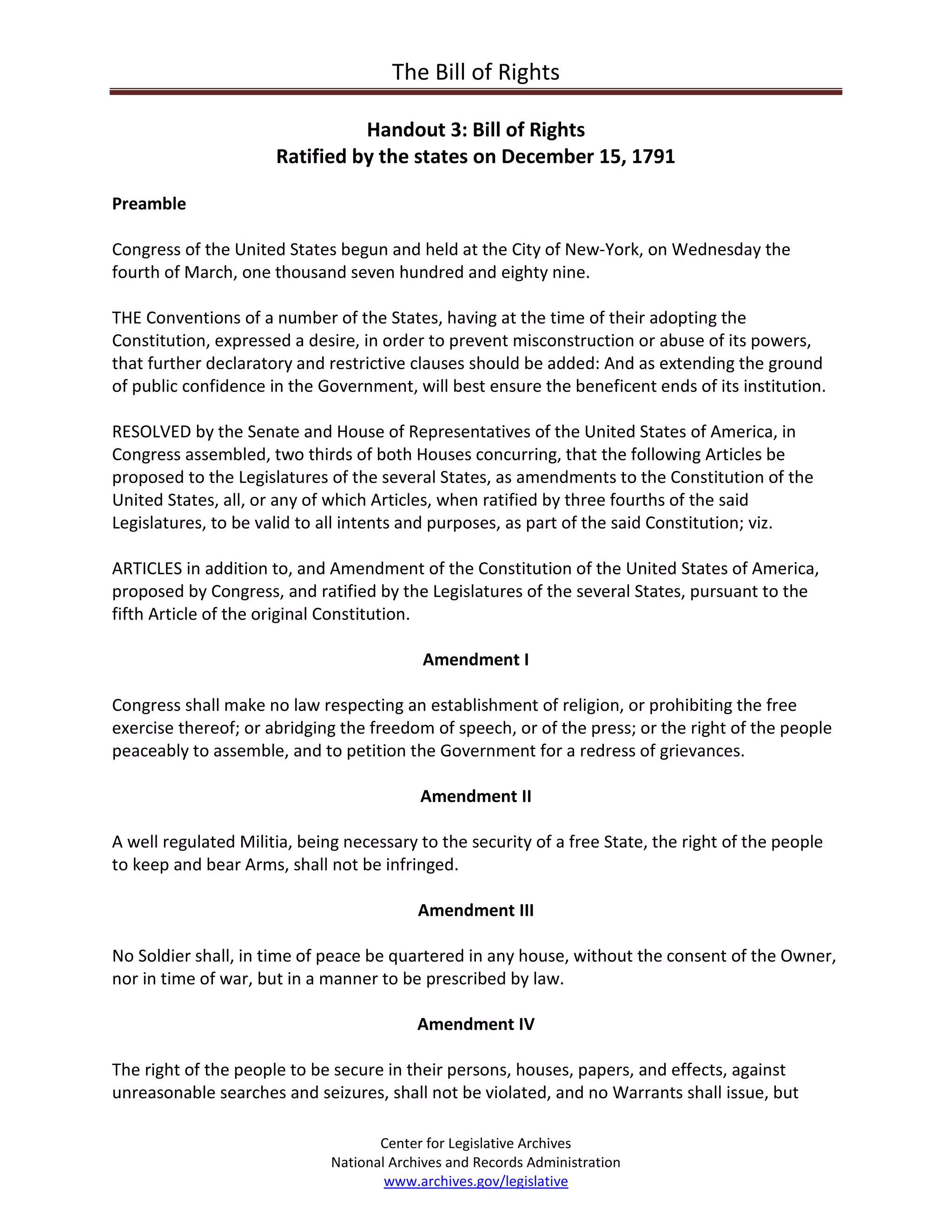 Bill of rights | PDF | Political Issues & policy | Politics