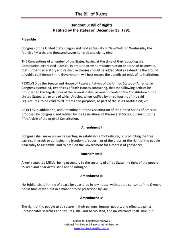 Bill of rights | PDF | Political Issues & policy | Politics