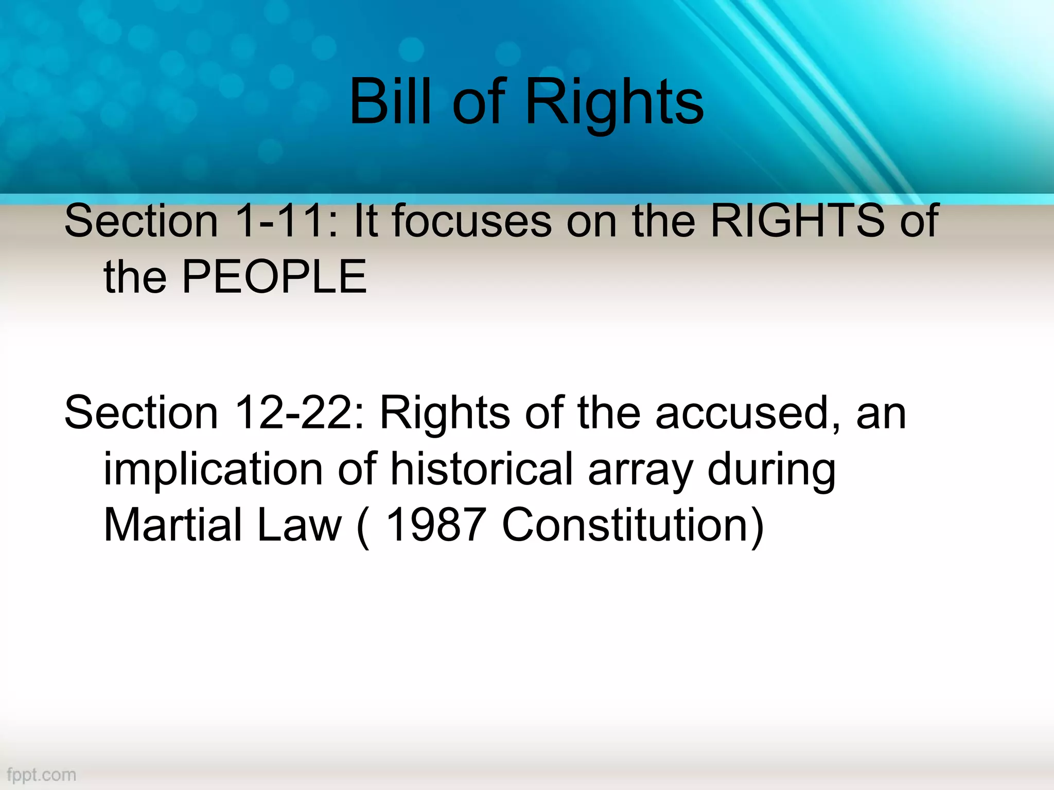 REVISED Bill of Rights Part 1 | PPT