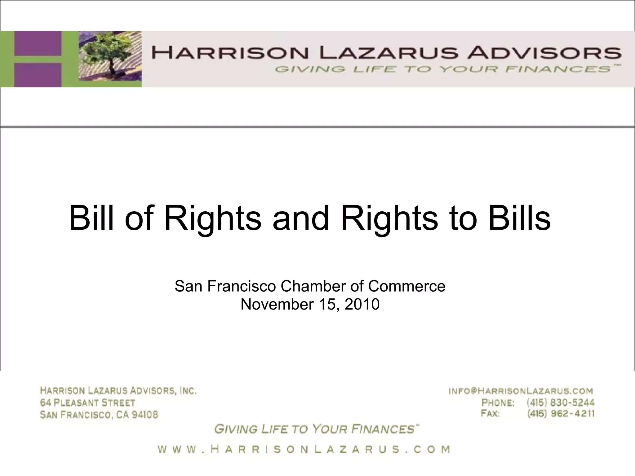 Bill Of Rights And Rights To Bills | PPT