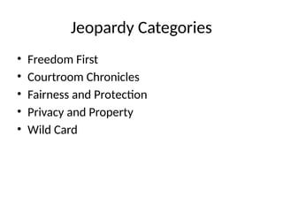 Bill_of_Rights_Jeopardy social studies!! | PPT