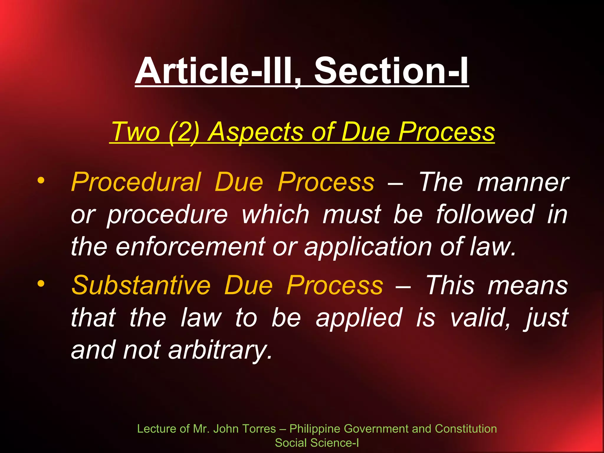 Bill of rights (lecture) | PPT