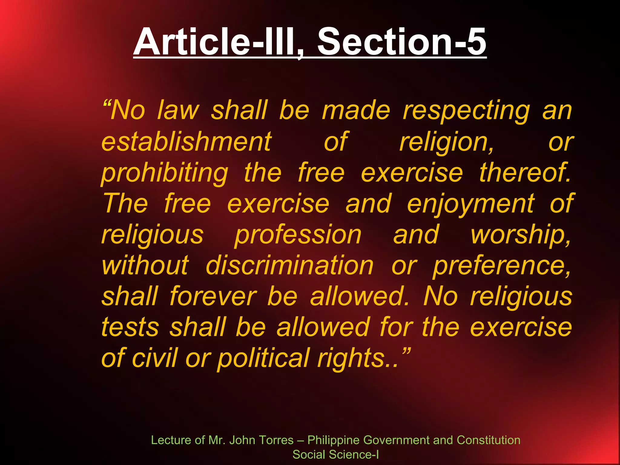 Bill of rights (lecture 3) | PPT