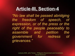 Bill of rights (lecture 3) | PPT
