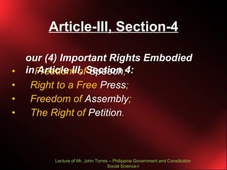 Bill of rights (lecture 3) | PPT