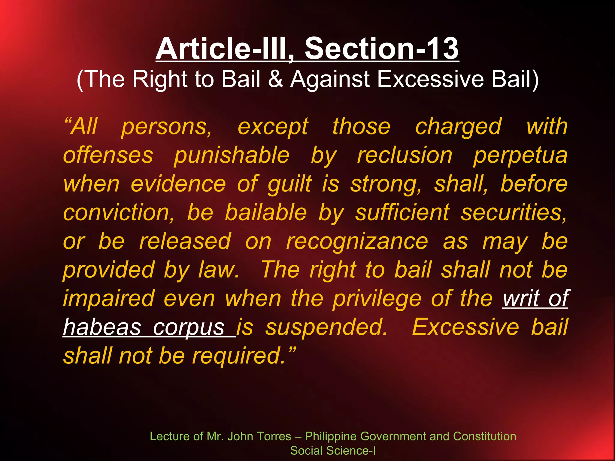 Bill of rights (lecture 4) | PPT