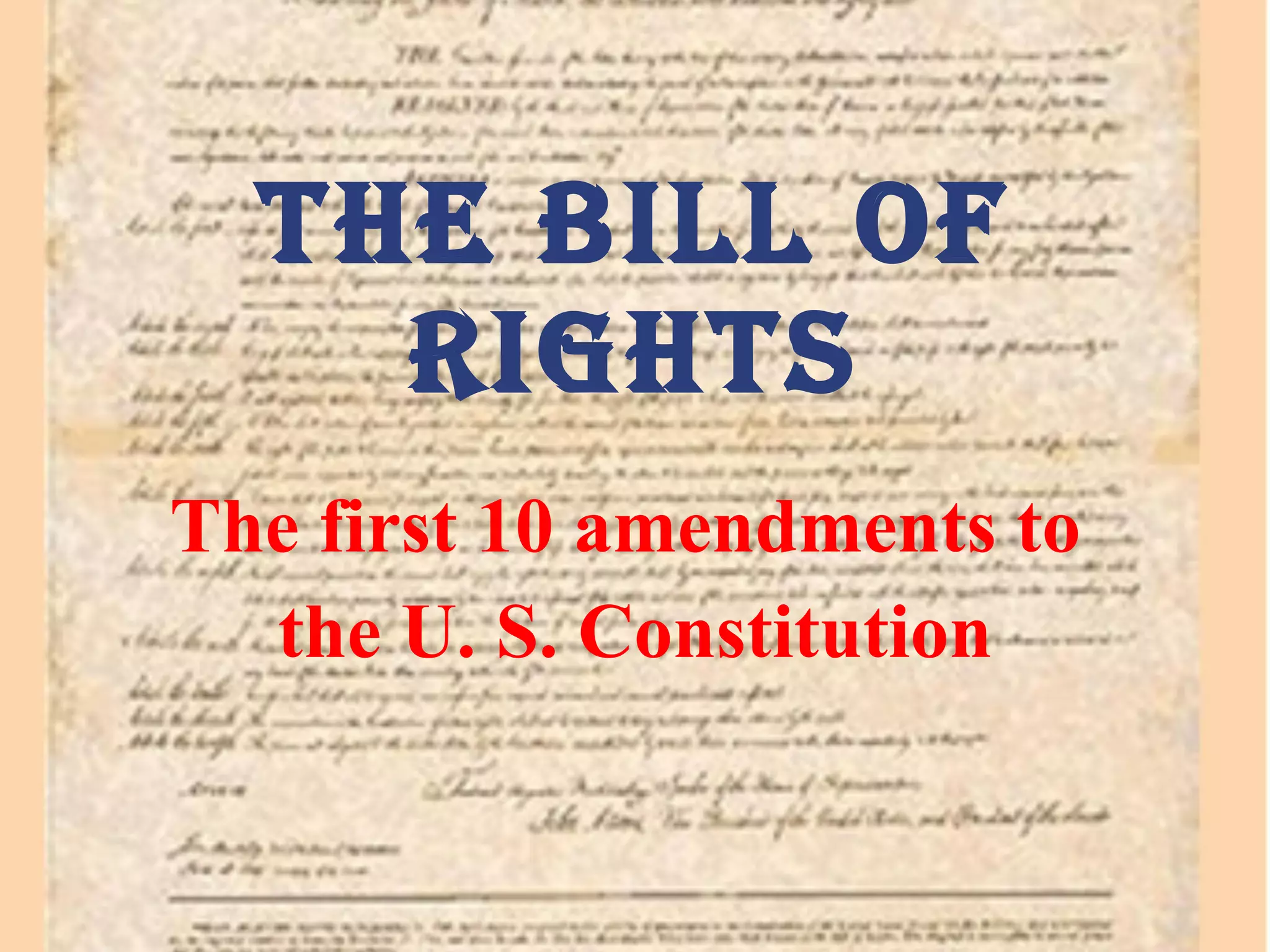Bill of rights power point rev 1 | PPT | Civic affairs | Politics